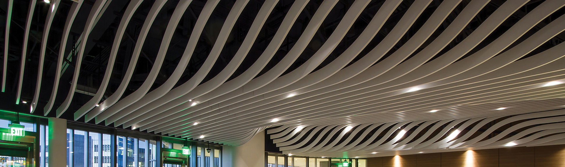 High Profile Series™ – Vertically Curved Baffles | Clare Interiors